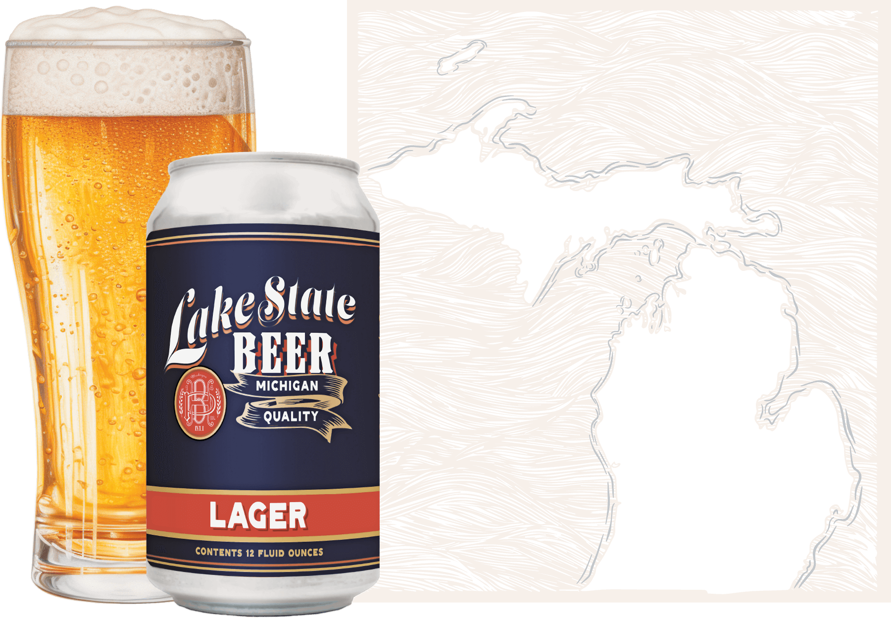 Lake State Beer - A Lager to be enjoyed from Lake to Shining Lake